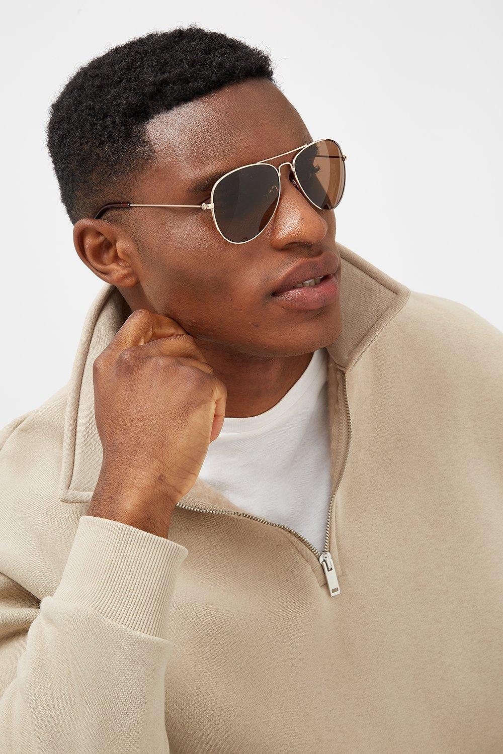 Accessories Brown Aviator Sunglasses Burton
