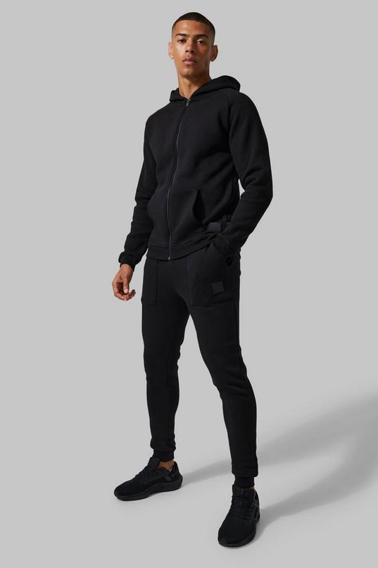 Man Active Gym Zip Through Hoodie Tracksuit | boohoo Man Active Gym Zip Through Hoodie Tracksuit | boohoo