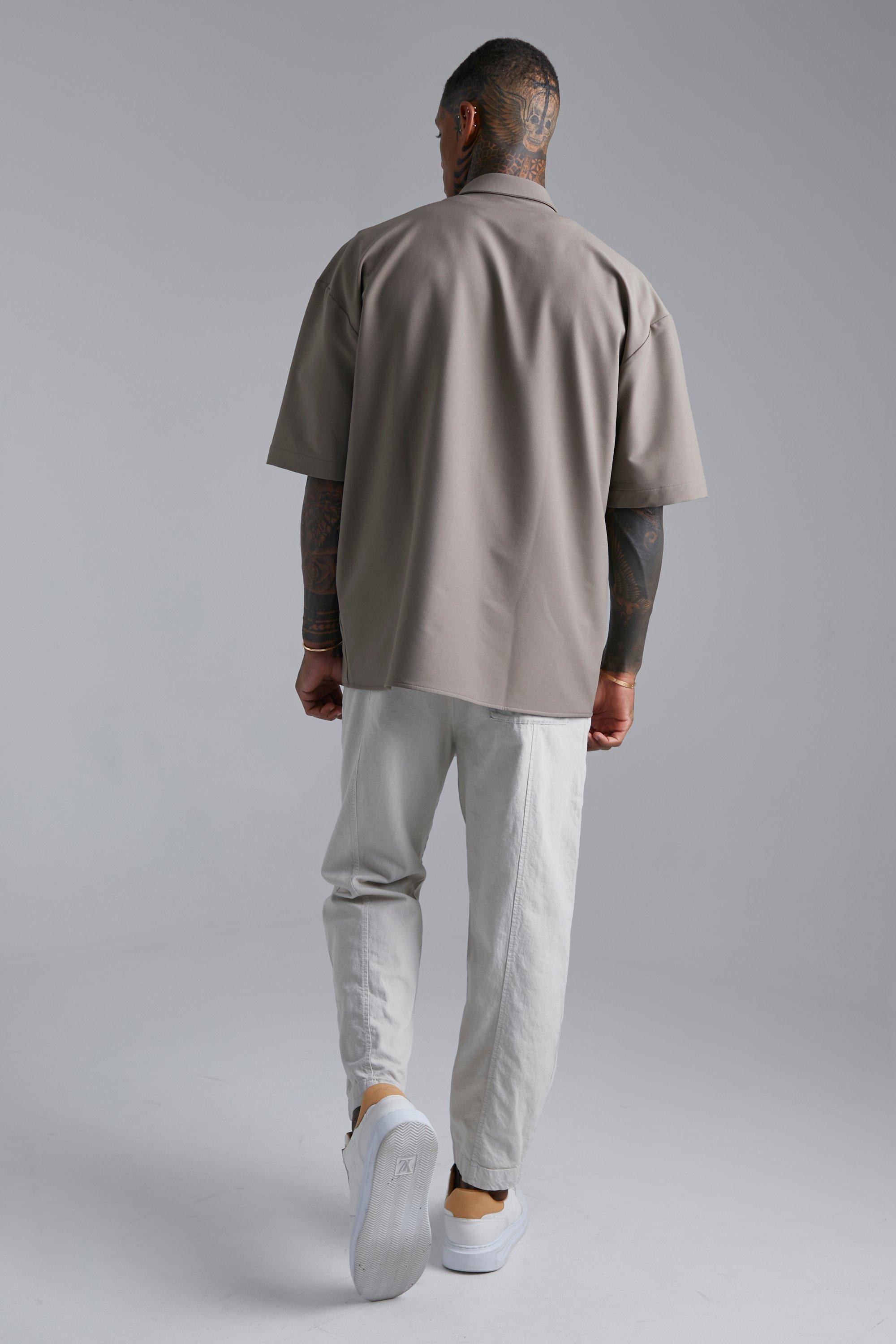 Nylon Boxy Oversized 2 Pocket Zip Overshirt | boohoo NO Nylon Boxy Oversized 2 Pocket Zip Overshirt | boohoo NO