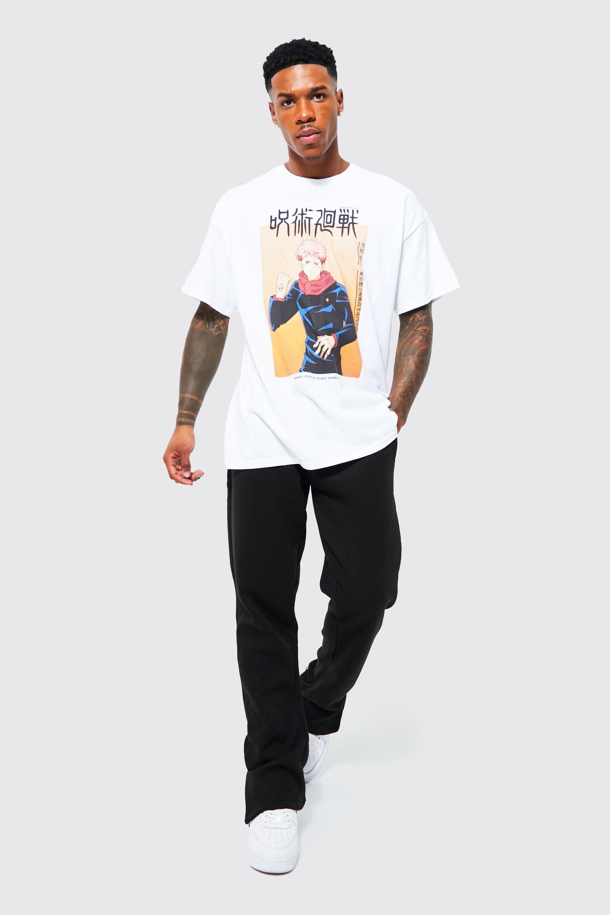 Oversized Jujutsu Kaisen License T-shirt | boohoo Oversized Jujutsu Kaisen License T-shirt | boohoo