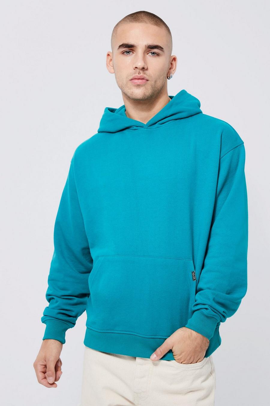 Boxy Heavy Loopback Hoodie | boohoo Boxy Heavy Loopback Hoodie | boohoo