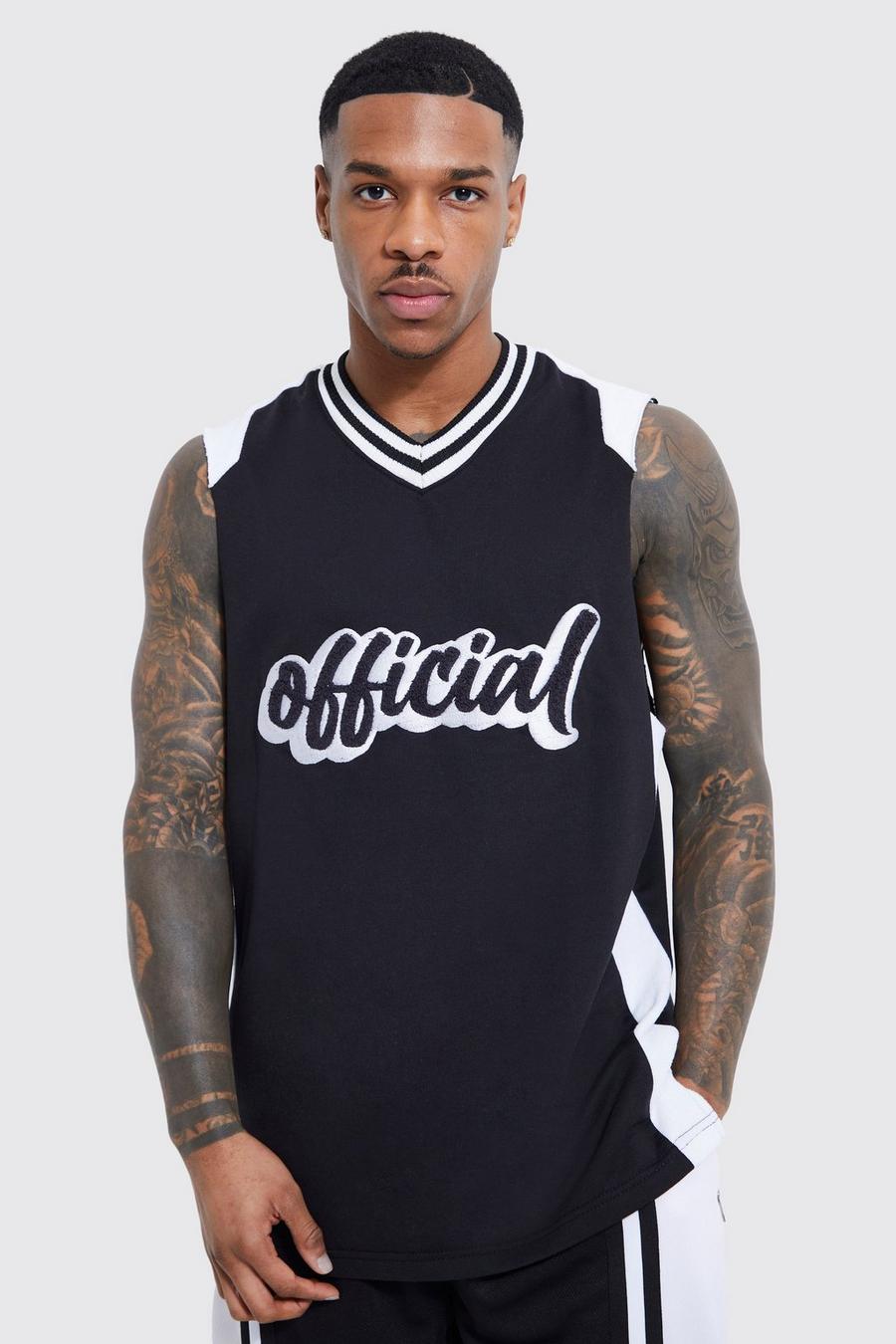 Loopback Panel Official Basketball Vest | boohoo UK Loopback Panel Official Basketball Vest | boohoo UK