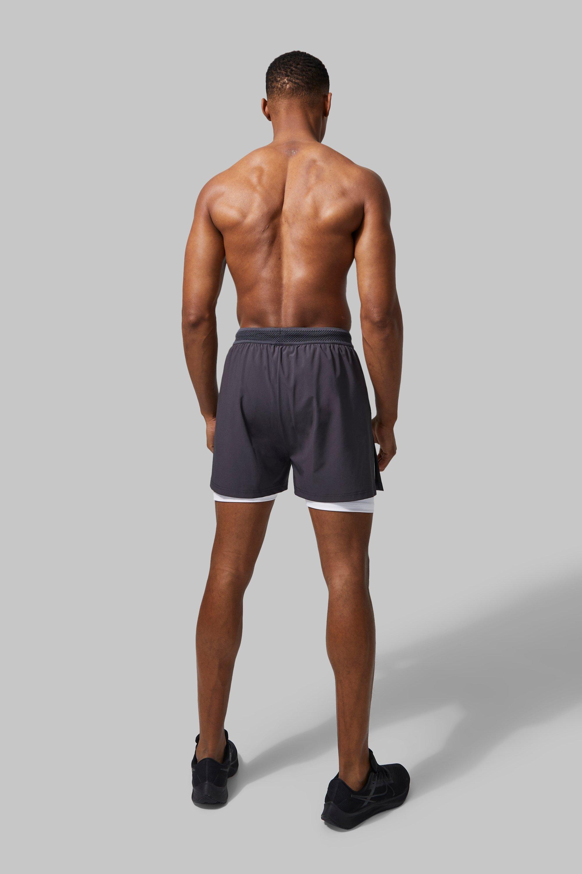 Man Active High Split 2-in-1 Short | boohoo USA Man Active High Split 2-in-1 Short | boohoo USA