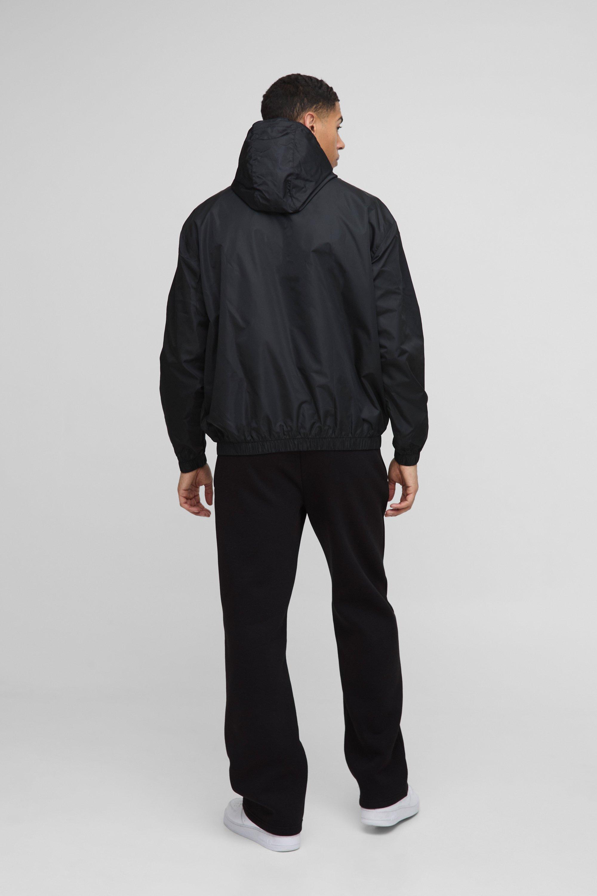 Oversized Hooded Half Zip Windbreaker | boohoo USA Oversized Hooded Half Zip Windbreaker | boohoo USA