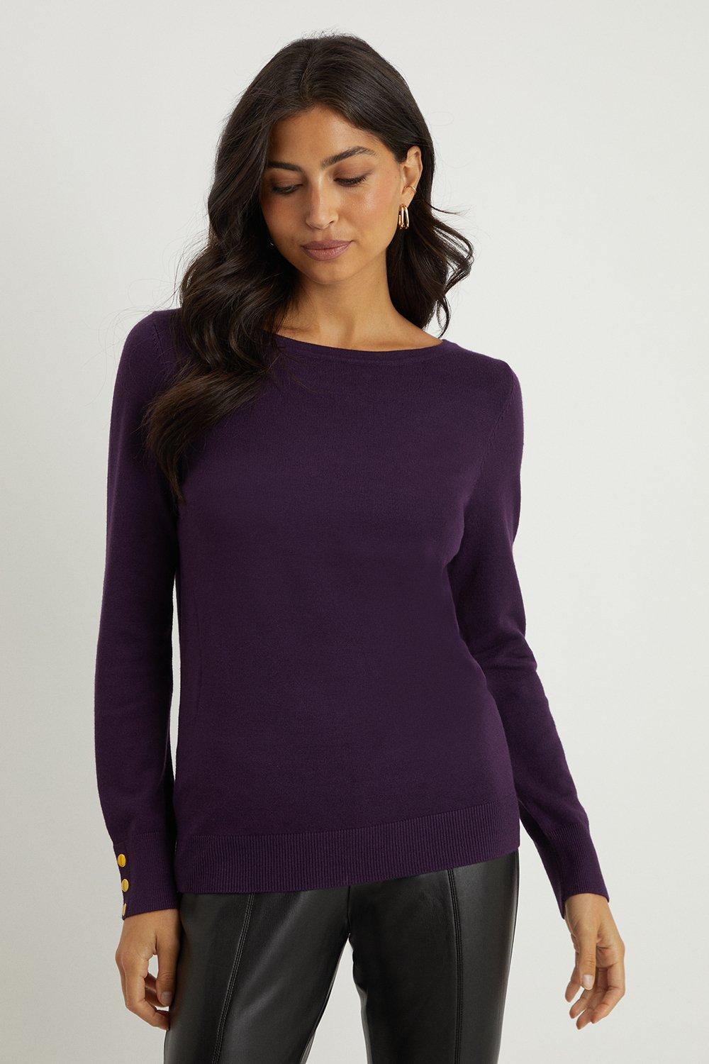 Jumpers And Cardigans Slash Neck Jumper Wallis