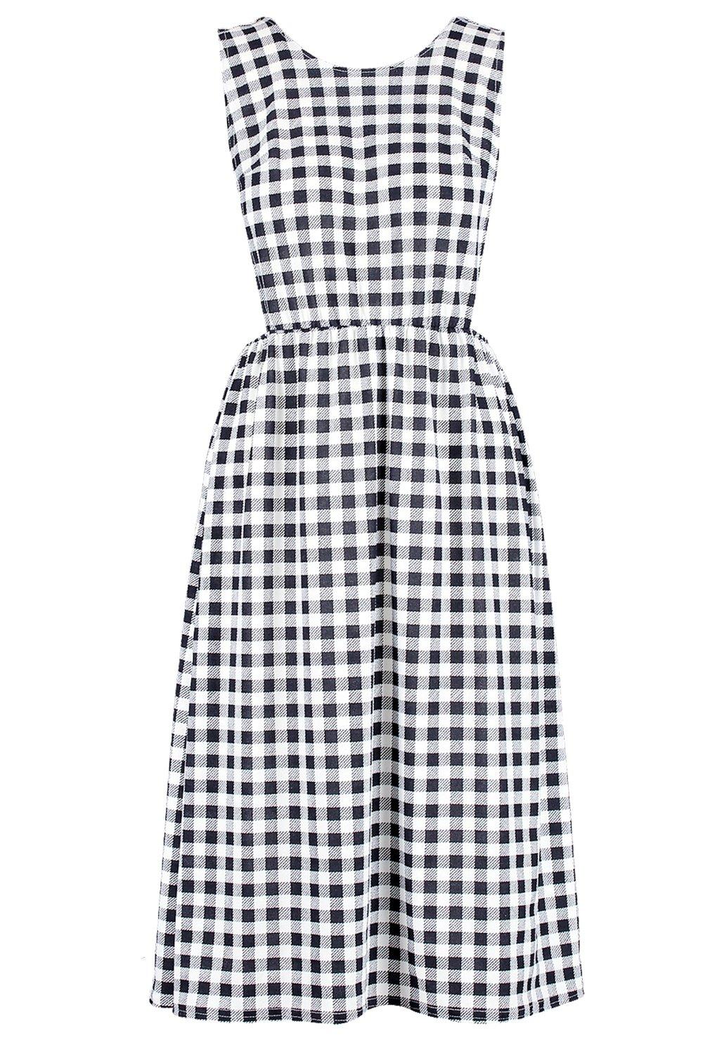 Open Side Gingham Skater Dress Open Side Gingham Skater Dress