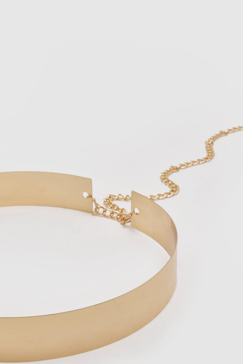 Gold Metal Chunky Waist Belt
