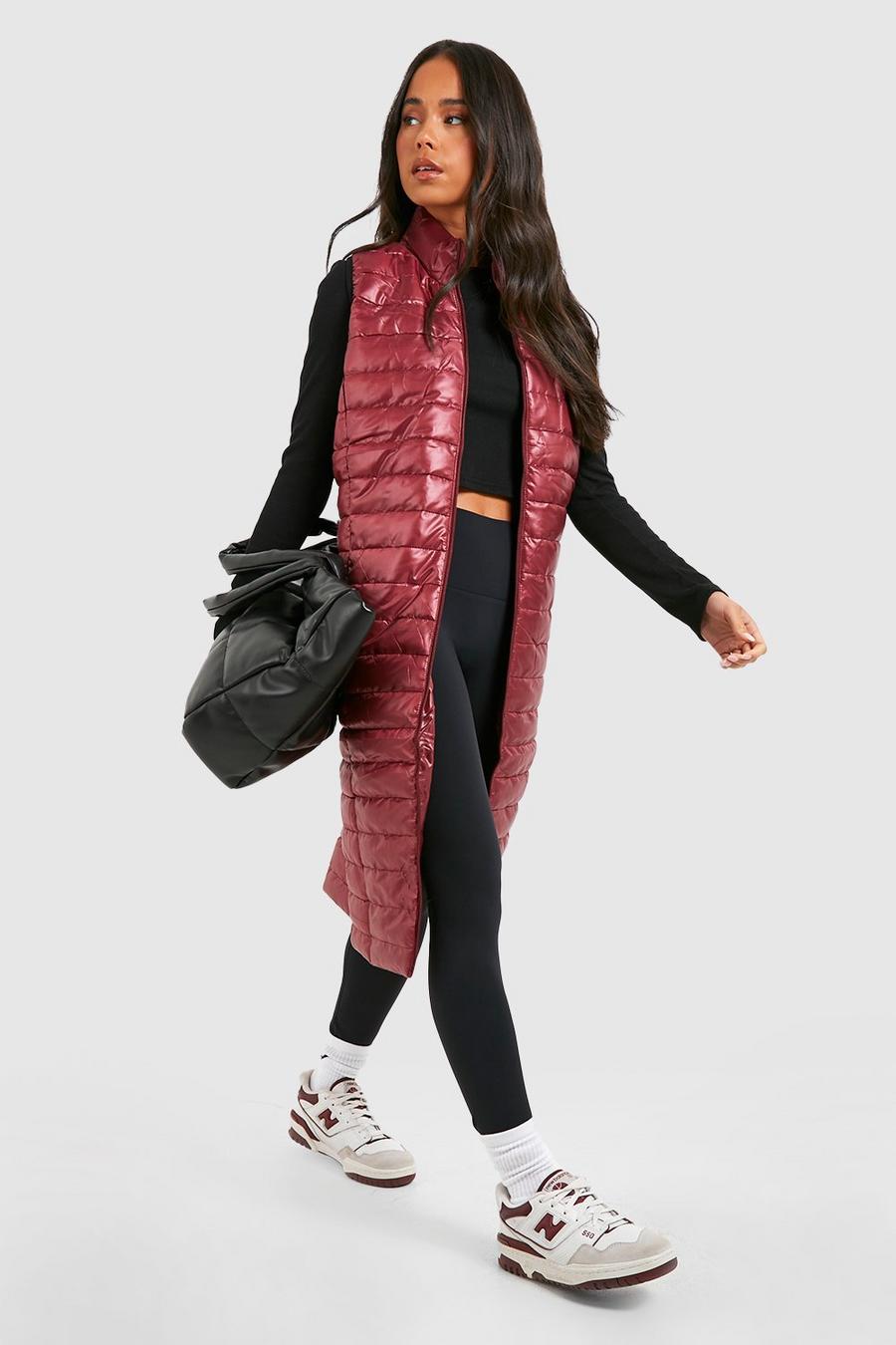 Petite High Shine Maxi Vest | boohoo USA Petite High Shine Maxi Vest | boohoo USA