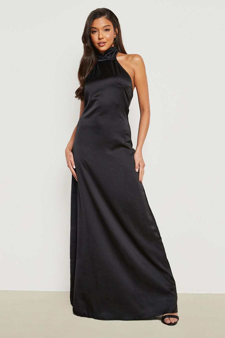 Women's Halter Neck Satin Maxi Dress | Boohoo UK Women's Halter Neck Satin Maxi Dress | Boohoo UK