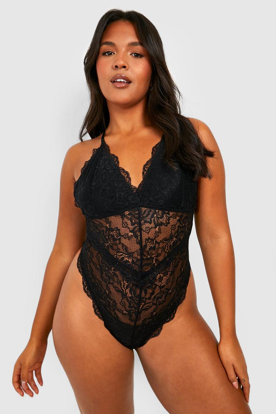 Women's Plus Scallop Edge Bodysuit | Boohoo UK Women's Plus Scallop Edge Bodysuit | Boohoo UK