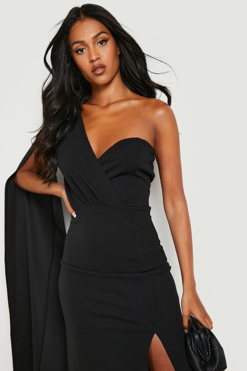 Tall Cape Detail Maxi Dress boohoo UK