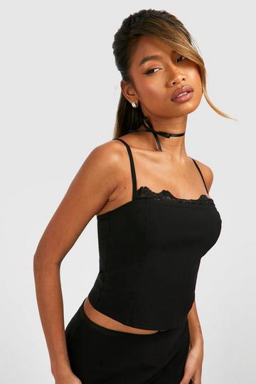 Lace Cami Tops Boohoo Uk