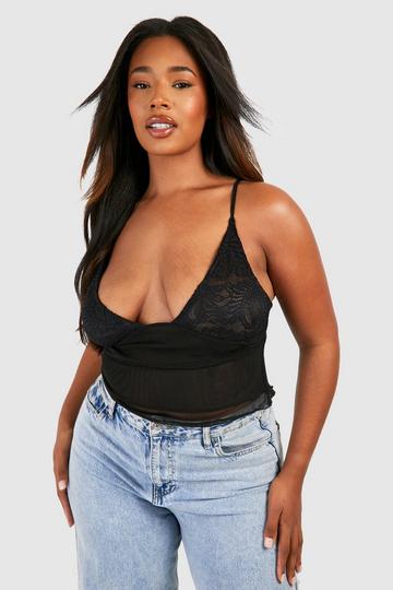Plus Size Lace Tops Boohoo Us