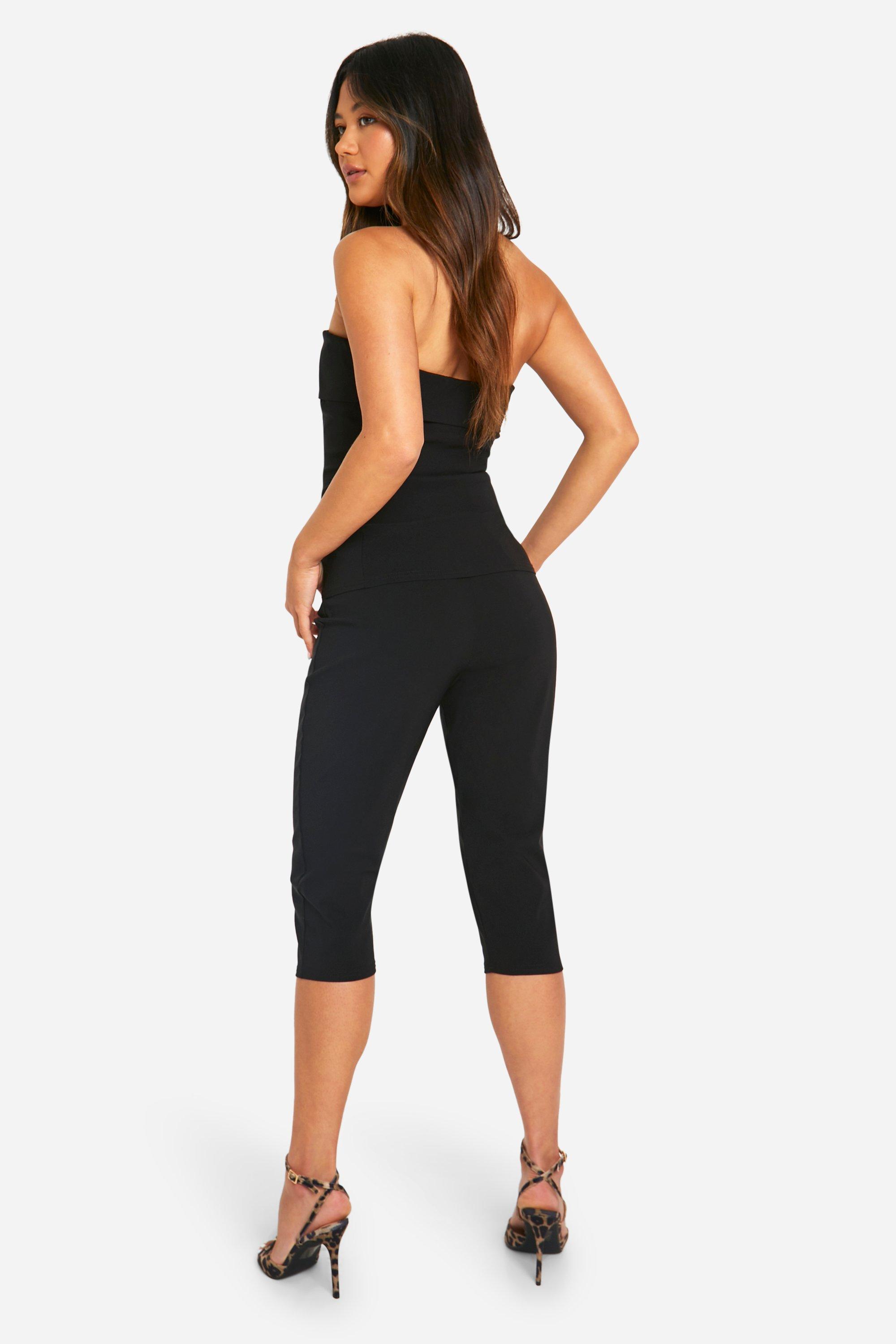 Super Stretch Longline Bandeau Capri Pants boohoo