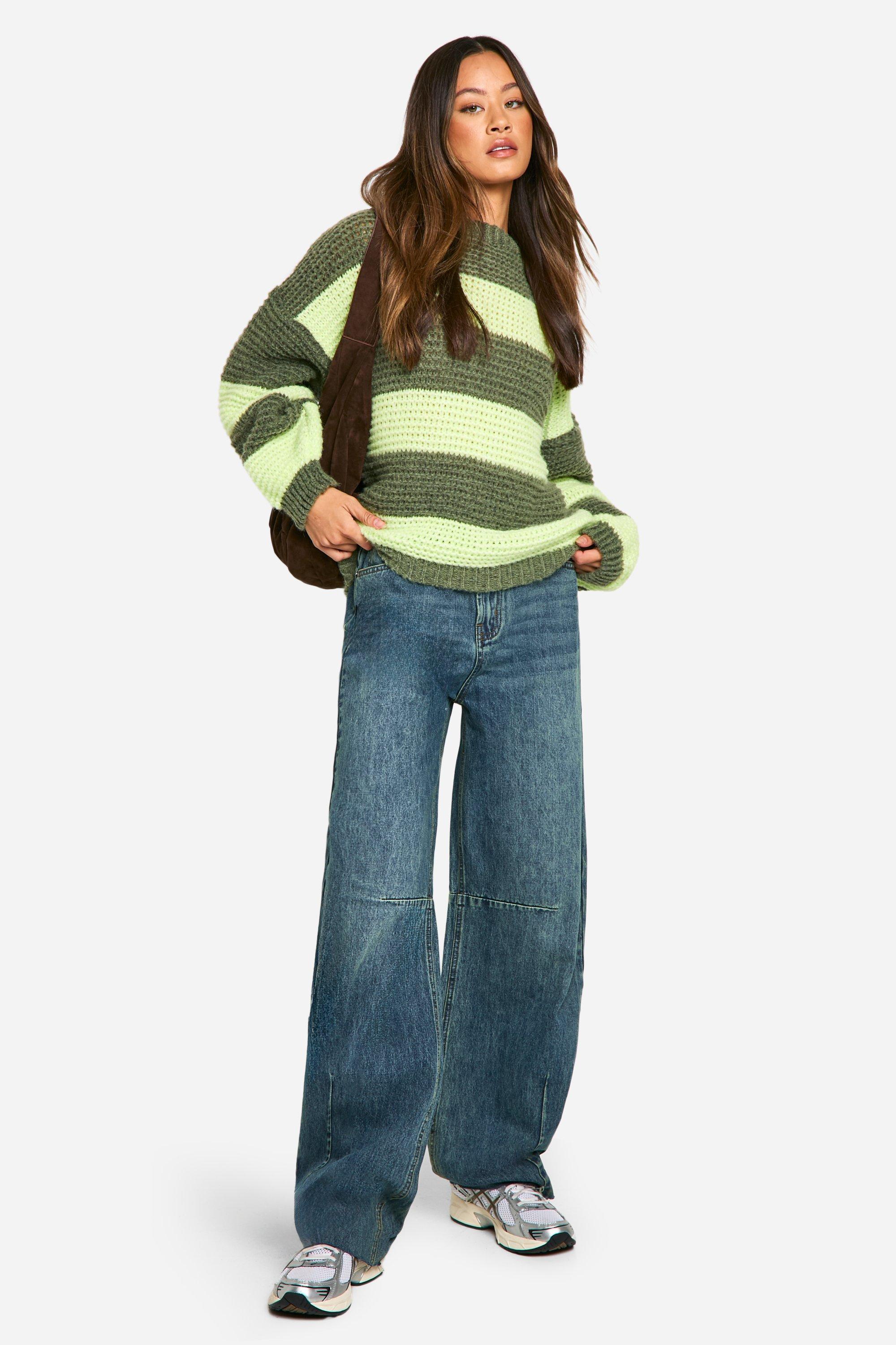 Tall Oversized Stripe Knit Sweater | boohoo USA Tall Oversized Stripe Knit Sweater | boohoo USA