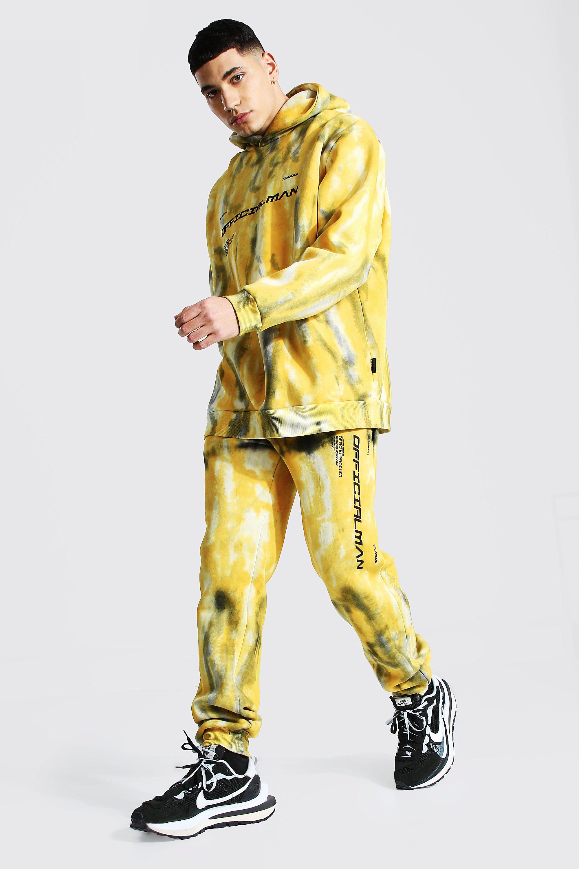 Official Man Tie Dye Tracksuit Boohoo Uk