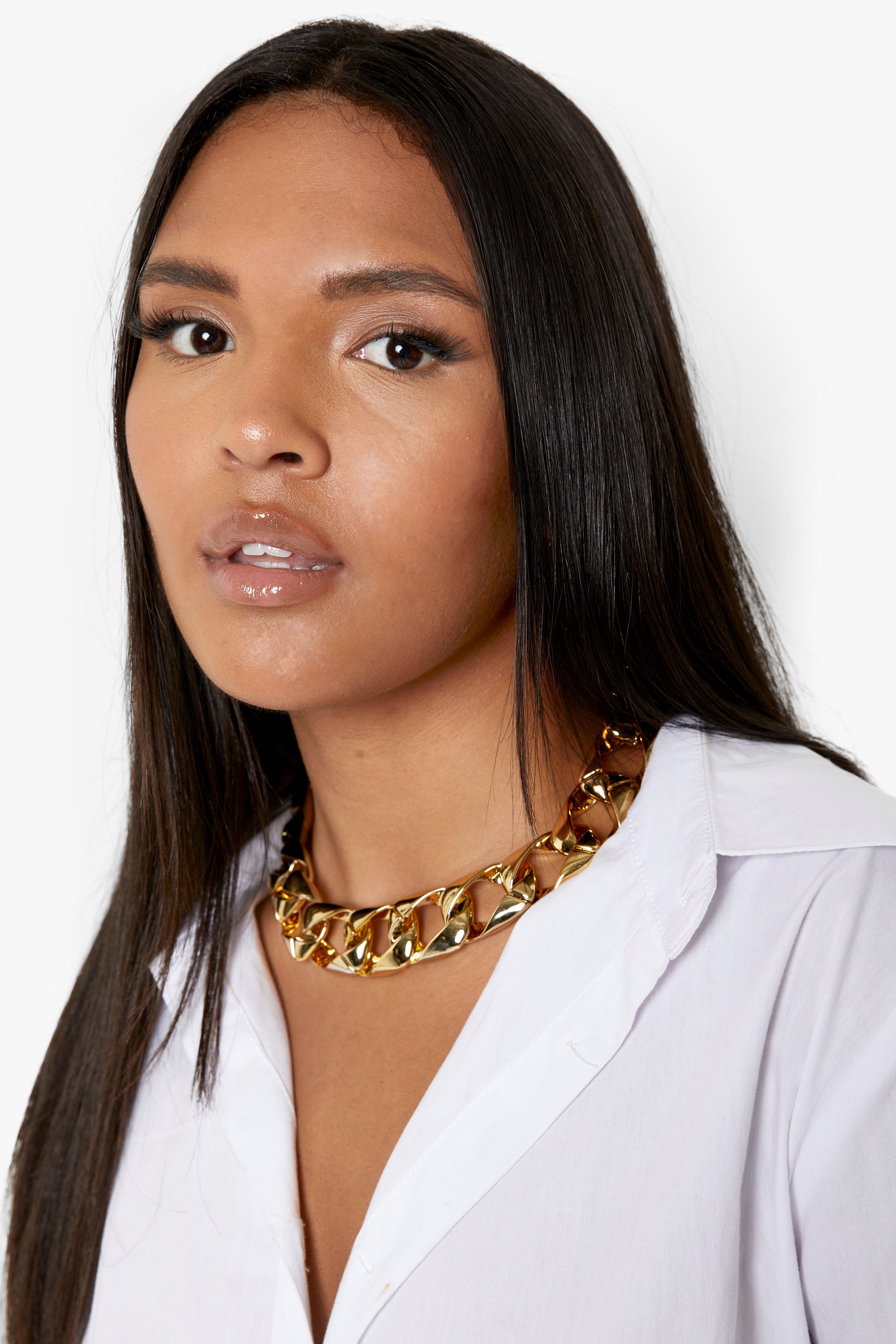 Plus Super Chunky Link Chain Necklace boohoo NZ