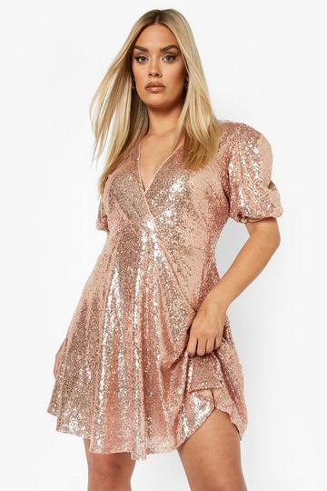 Gold Sequin Dresses Boohoo Uk