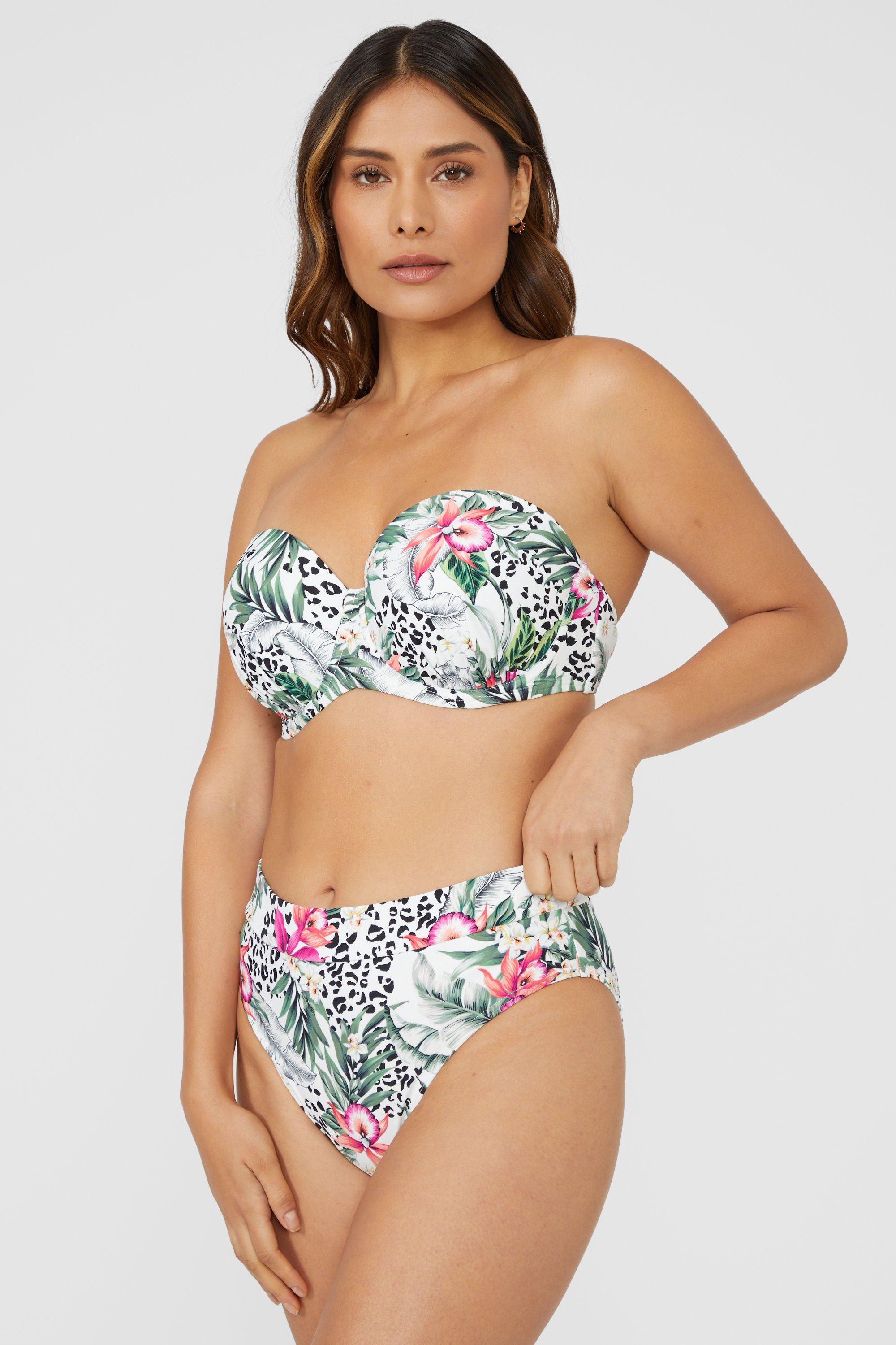 Swimwear Gorgeous Dd Jungle Padded Strapless Multiway Bikini Top