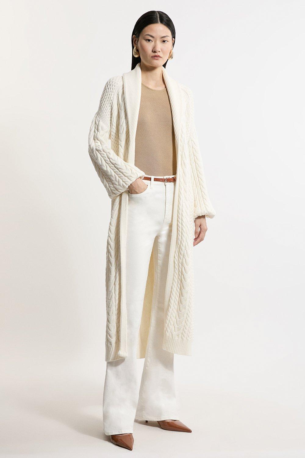Wool Blend Loopy Textured Knit Jacket | Karen Millen Wool Blend Loopy Textured Knit Jacket | Karen Millen