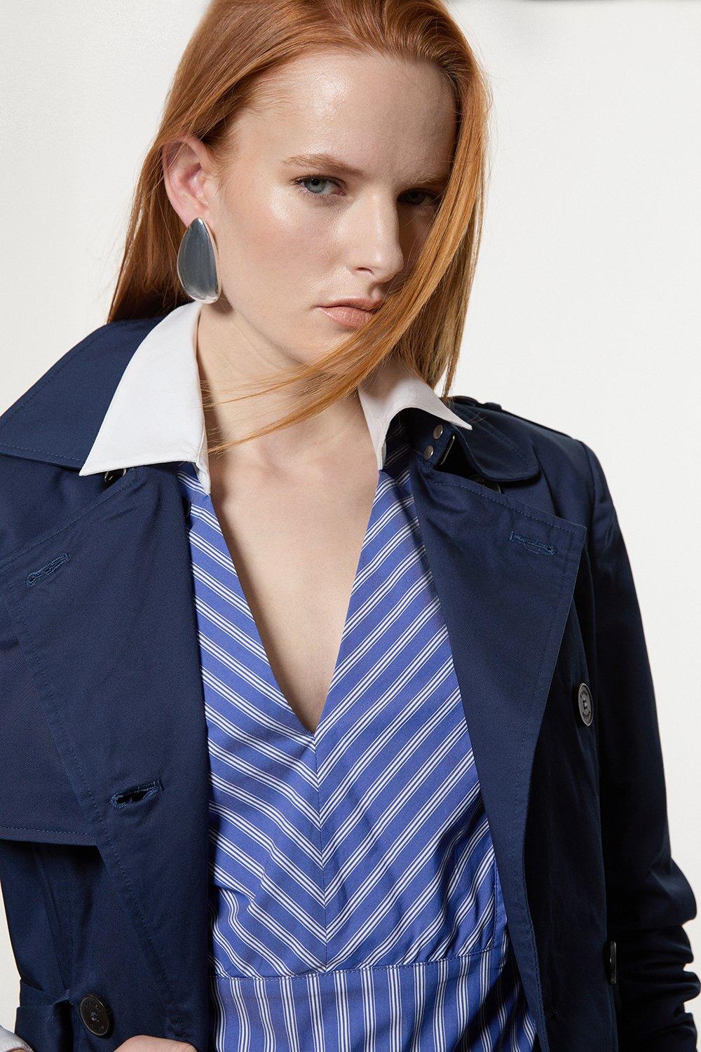 Top Stitch Floral Crinkle Cotton Woven Blouse | Karen Millen Top Stitch Floral Crinkle Cotton Woven Blouse | Karen Millen
