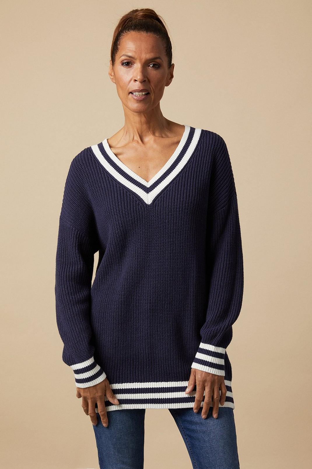 Tipped V Neck Jumper | Wallis EU Tipped V Neck Jumper | Wallis EU