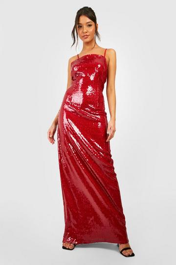 Red Sparkly Prom Dresses Red Sequin Prom Dresses Boohoo Us