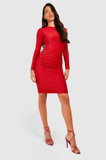 Red Sparkly Prom Dresses Red Sequin Prom Dresses Boohoo Us